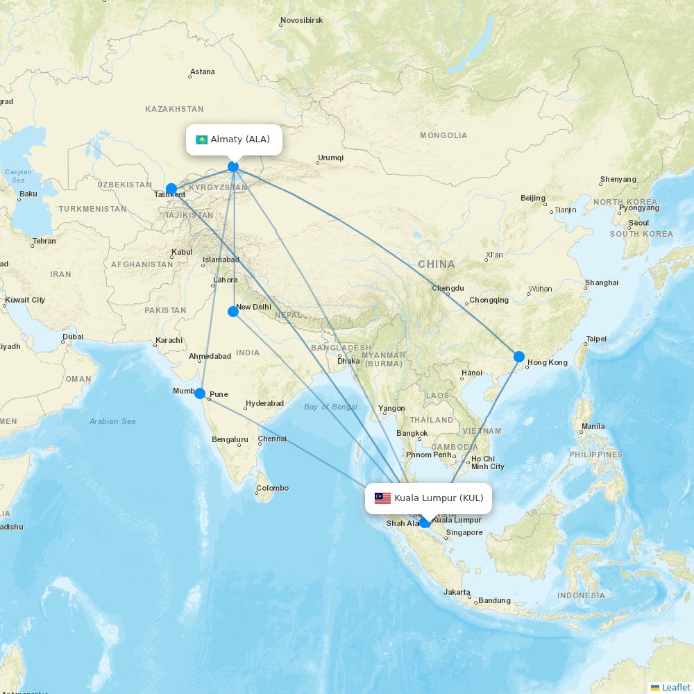 AirAsia X routes 2026 – map with all flights - Flight Routes