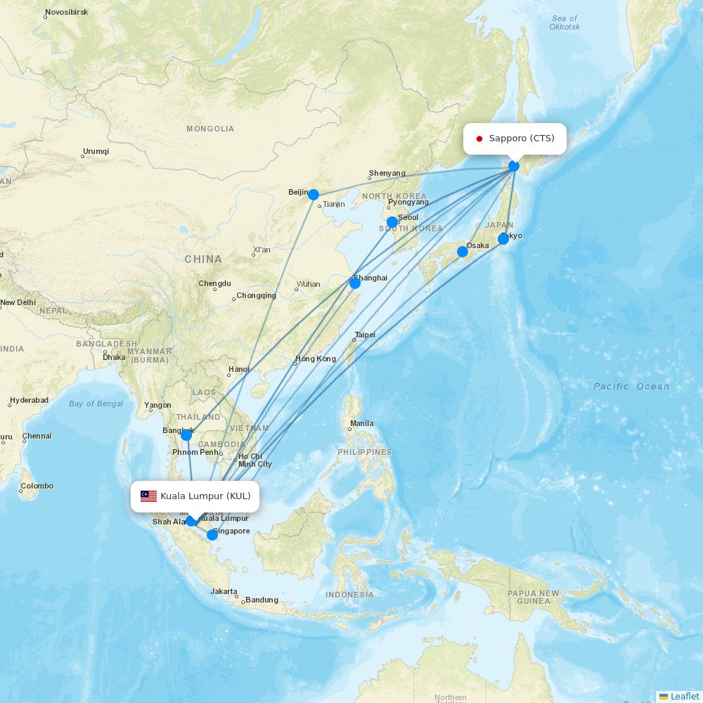 AirAsia X routes 2025 – map with all flights - Flight Routes