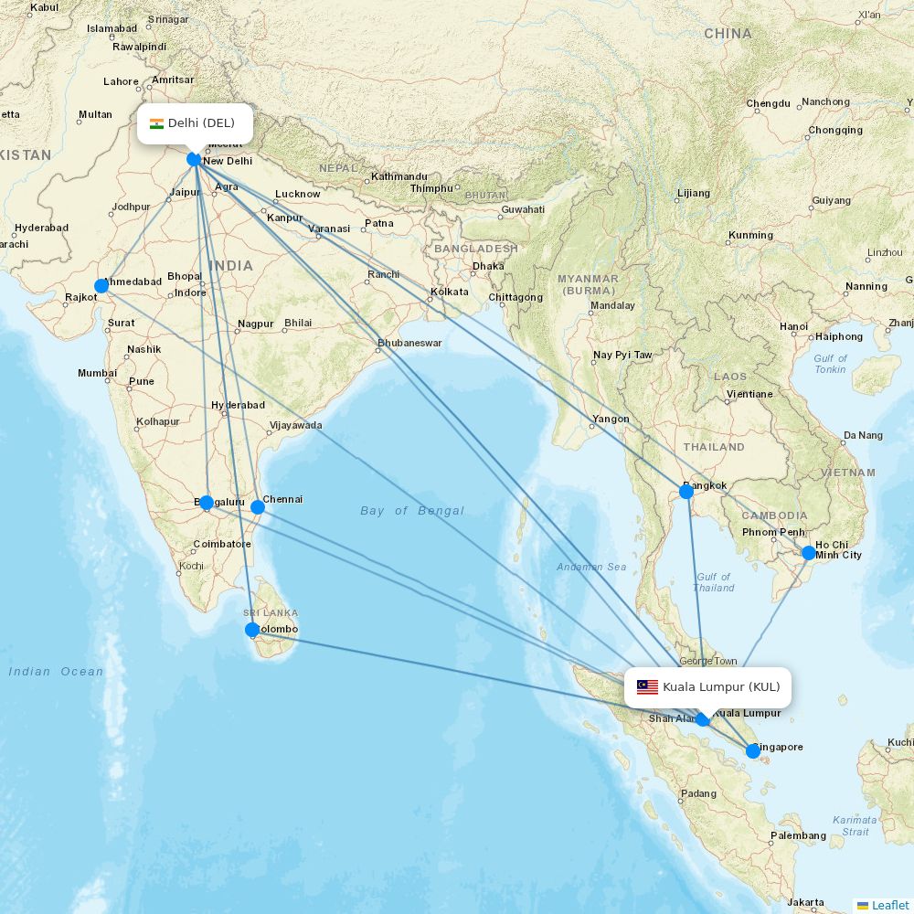 AirAsia X routes 2025 – map with all flights - Flight Routes