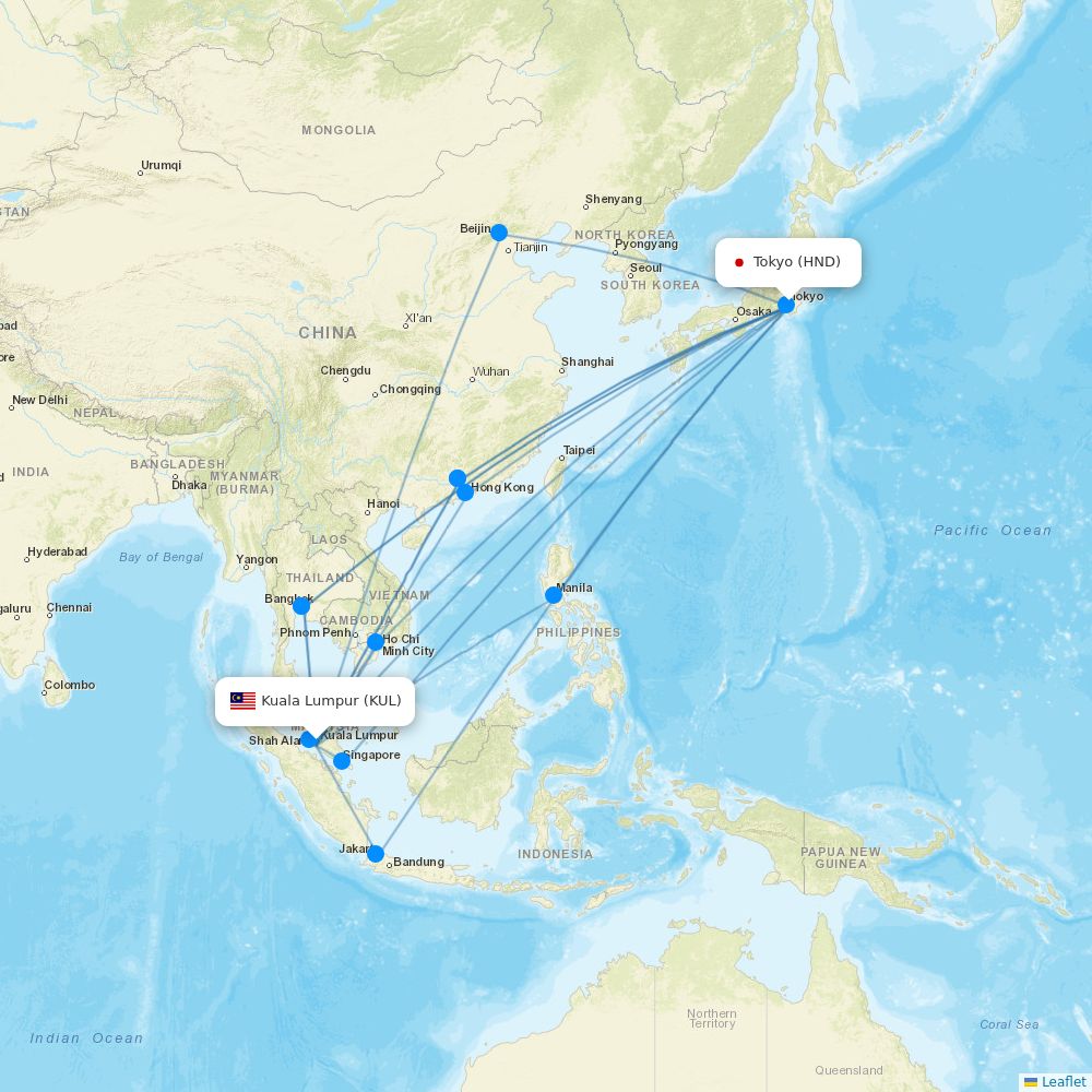 AirAsia X routes 2025 – map with all flights - Flight Routes
