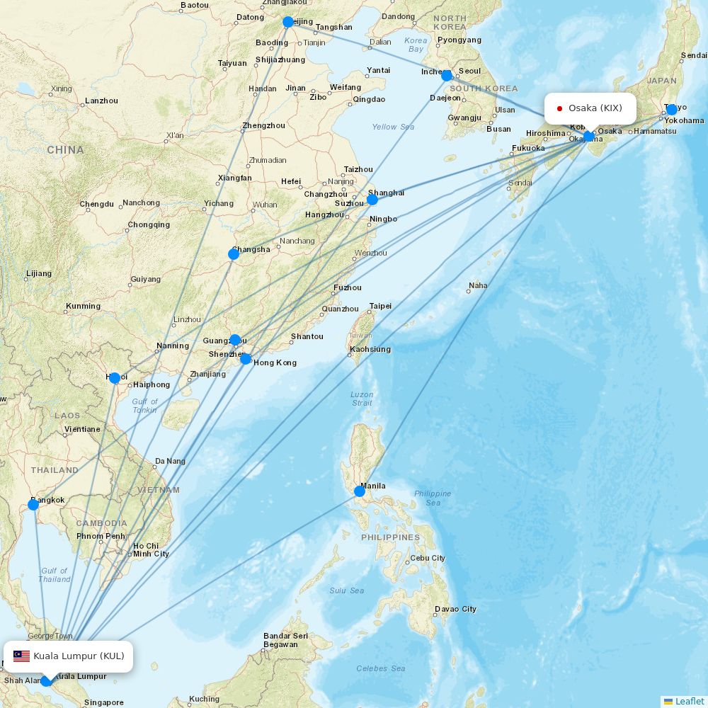 AirAsia X routes 2025 – map with all flights - Flight Routes