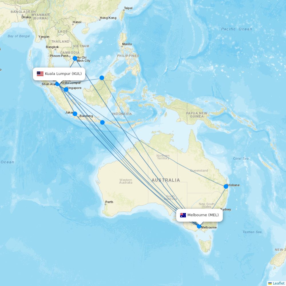 AirAsia X routes 2026 – map with all flights - Flight Routes