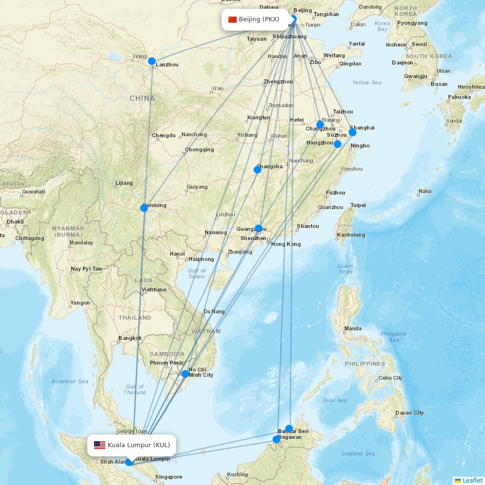 AirAsia X routes 2025 – map with all flights - Flight Routes