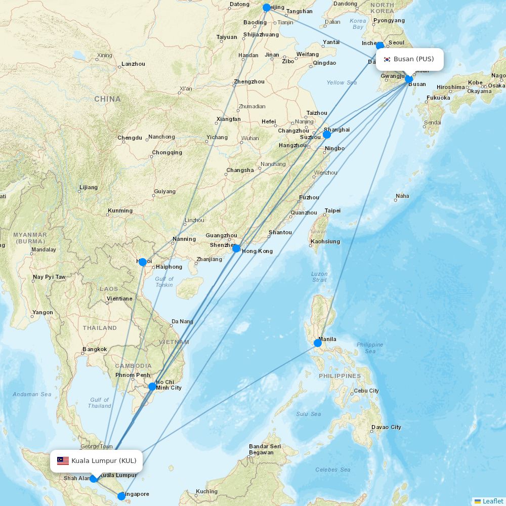 AirAsia X routes 2026 – map with all flights - Flight Routes