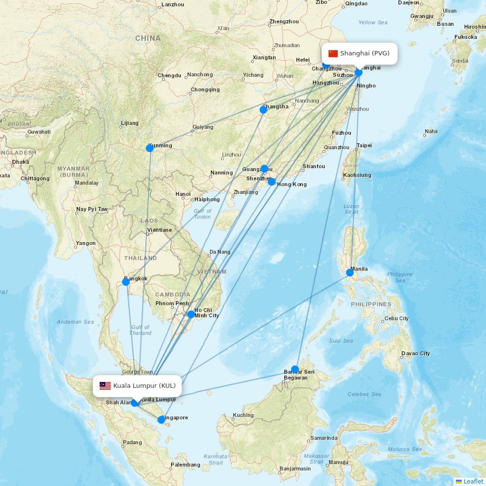 AirAsia X routes 2025 – map with all flights - Flight Routes