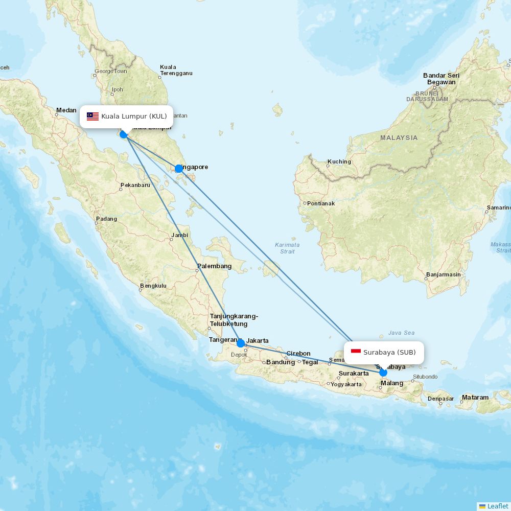 Indonesia AirAsia routes 2025 – map with all flights - Flight Routes