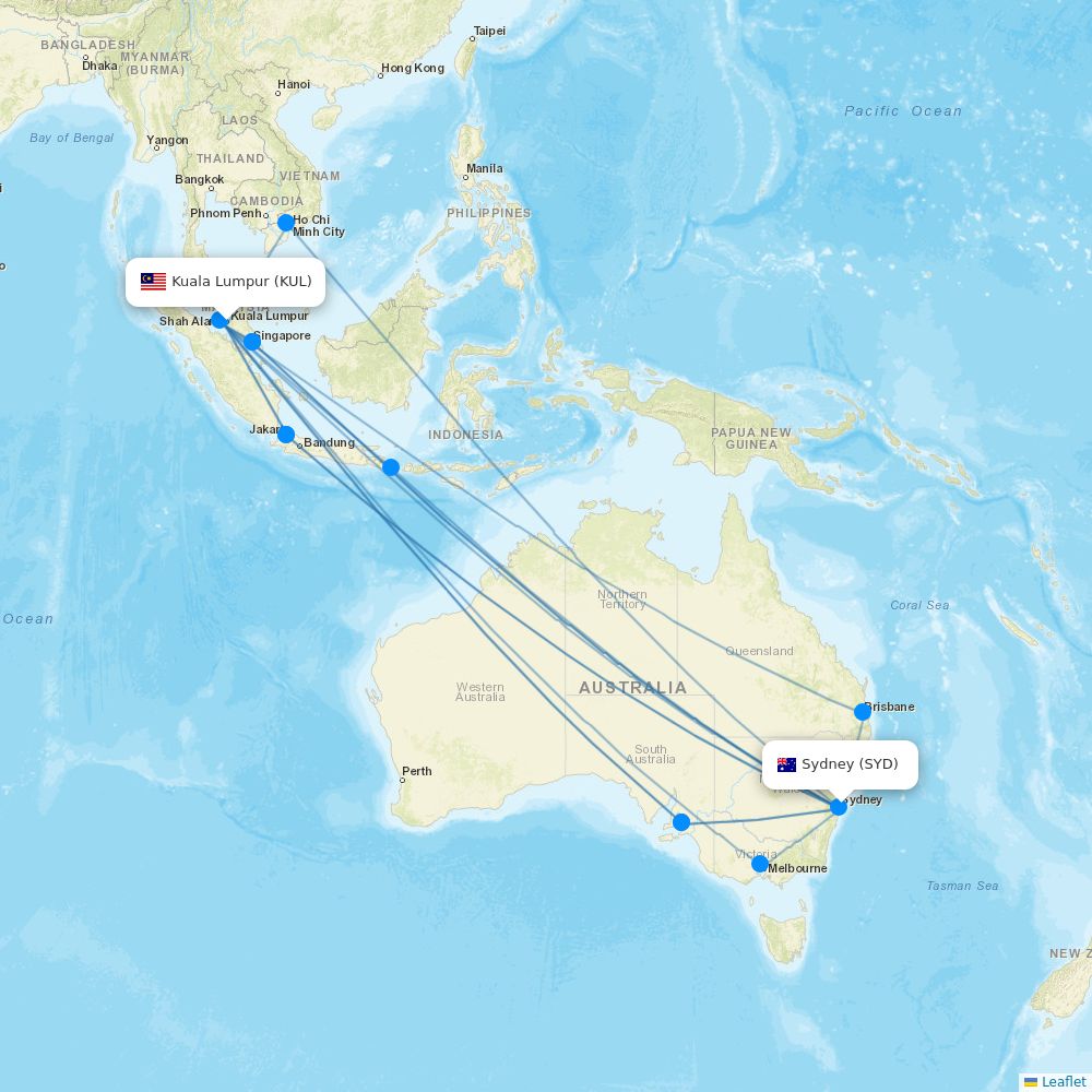 AirAsia X routes 2026 – map with all flights - Flight Routes