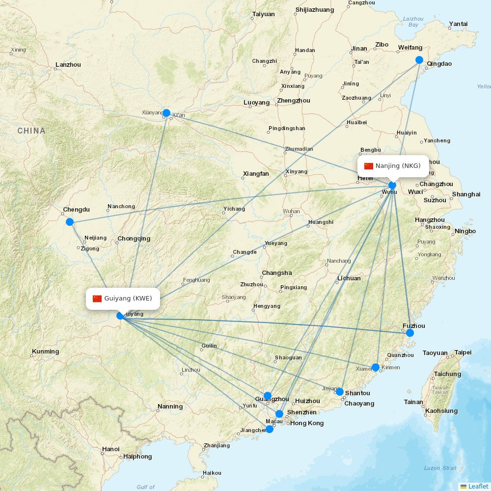 Juneyao Air routes 2025 – interactive map with all flights - Flight Routes