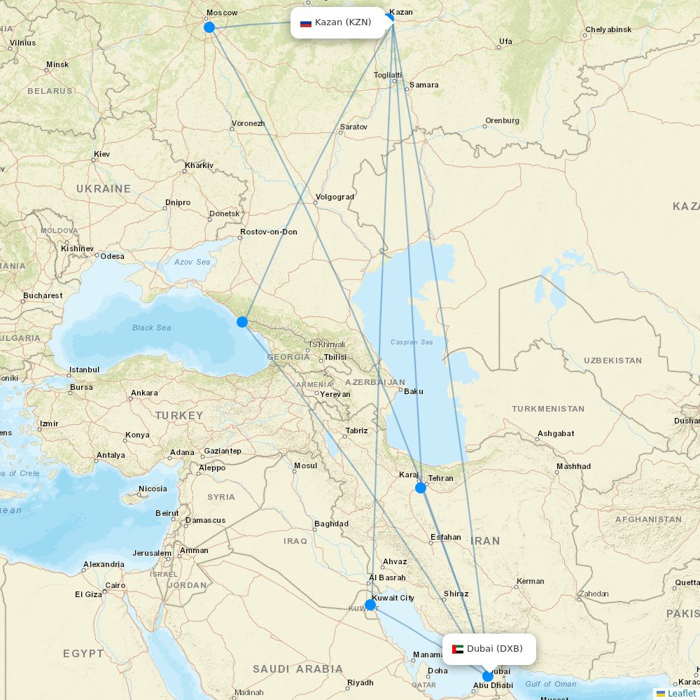 Flydubai routes 2025 – interactive map with all flights - Flight Routes