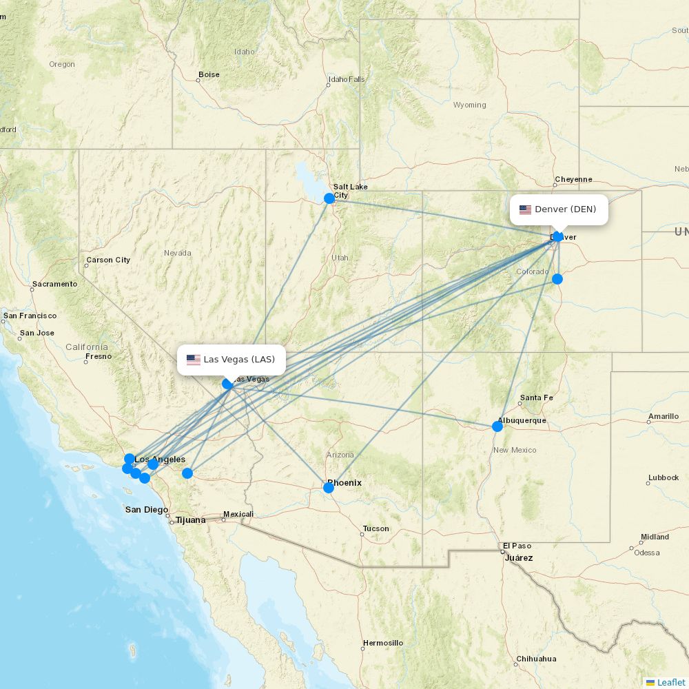 Frontier Airlines routes 2025 – map with all flights - Flight Routes