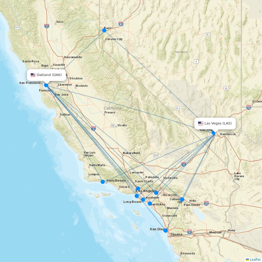 Southwest Airlines routes 2025 – map with all flights - Flight Routes