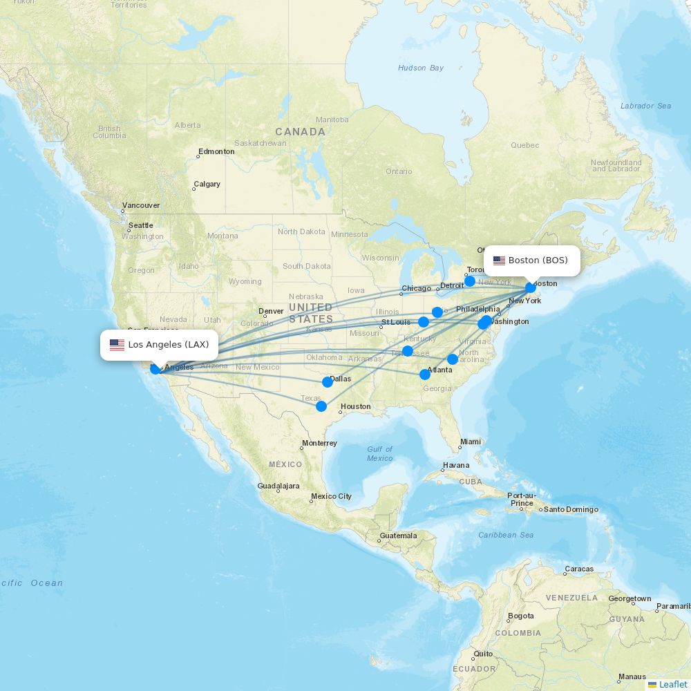 JetBlue routes 2025 – interactive map with all flights - Flight Routes