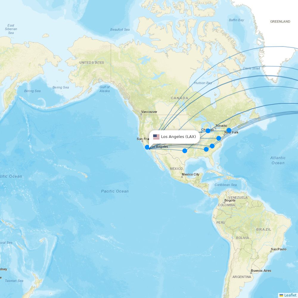 Norse Atlantic Airways airline routes (N0) 2026, map - Flight Routes