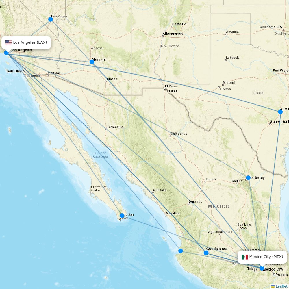 Aeromexico routes 2025 – interactive map with all flights - Flight Routes