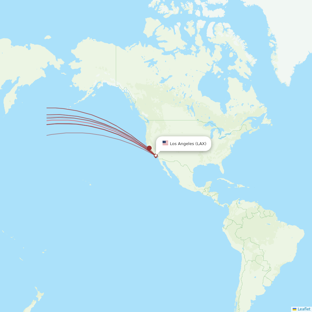 Starlux Airlines routes (JX) 2025, map - Flight Routes