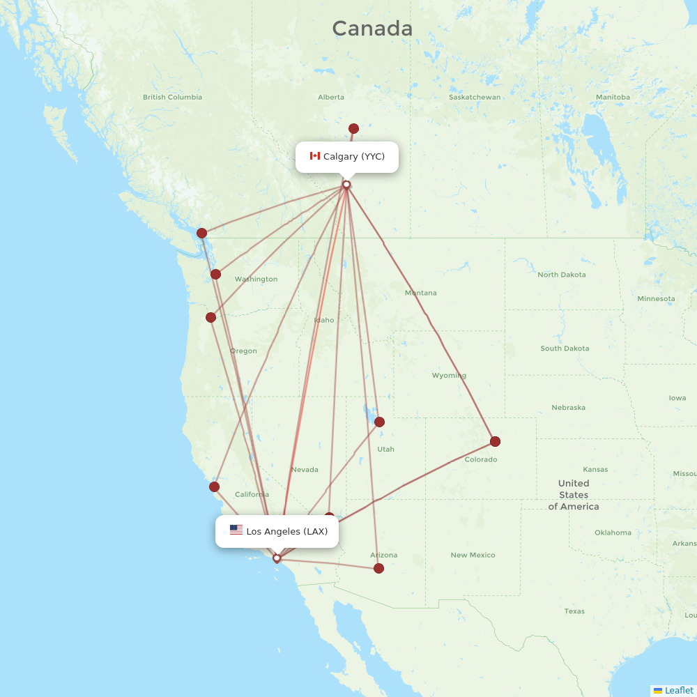 WestJet Airlines routes 2025 – map with all flights - Flight Routes