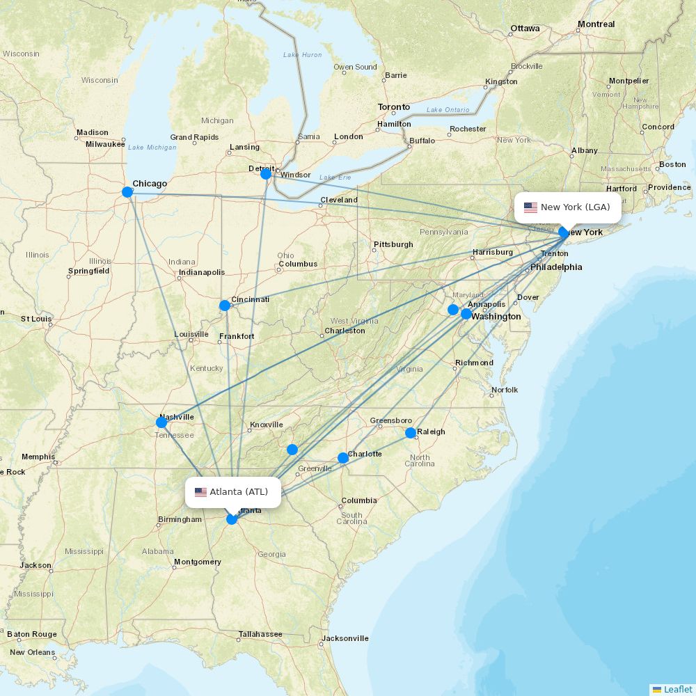 Frontier Airlines routes 2025 – map with all flights - Flight Routes