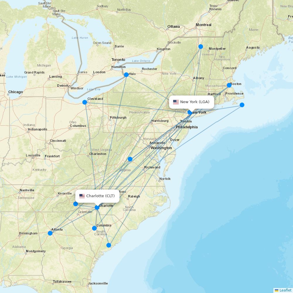 American Airlines routes 2025 – map with all flights - Flight Routes