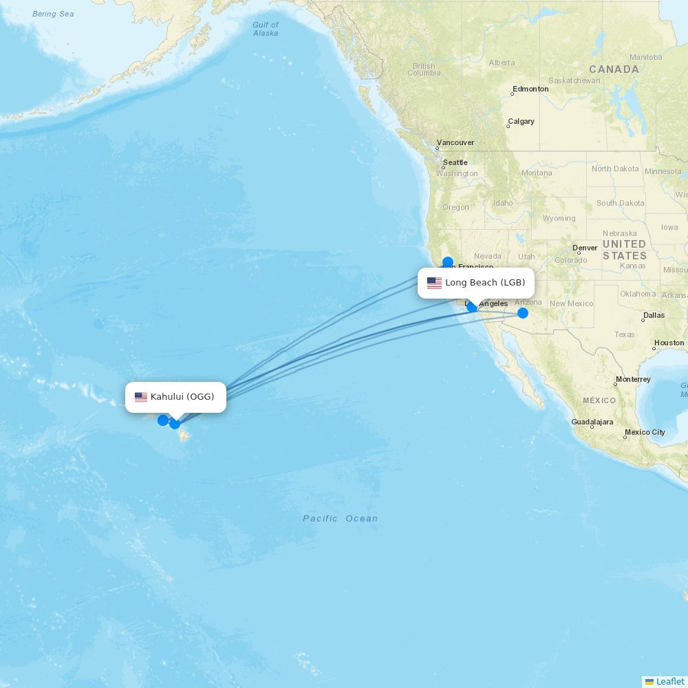 Hawaiian Airlines routes 2025 – map with all flights - Flight Routes