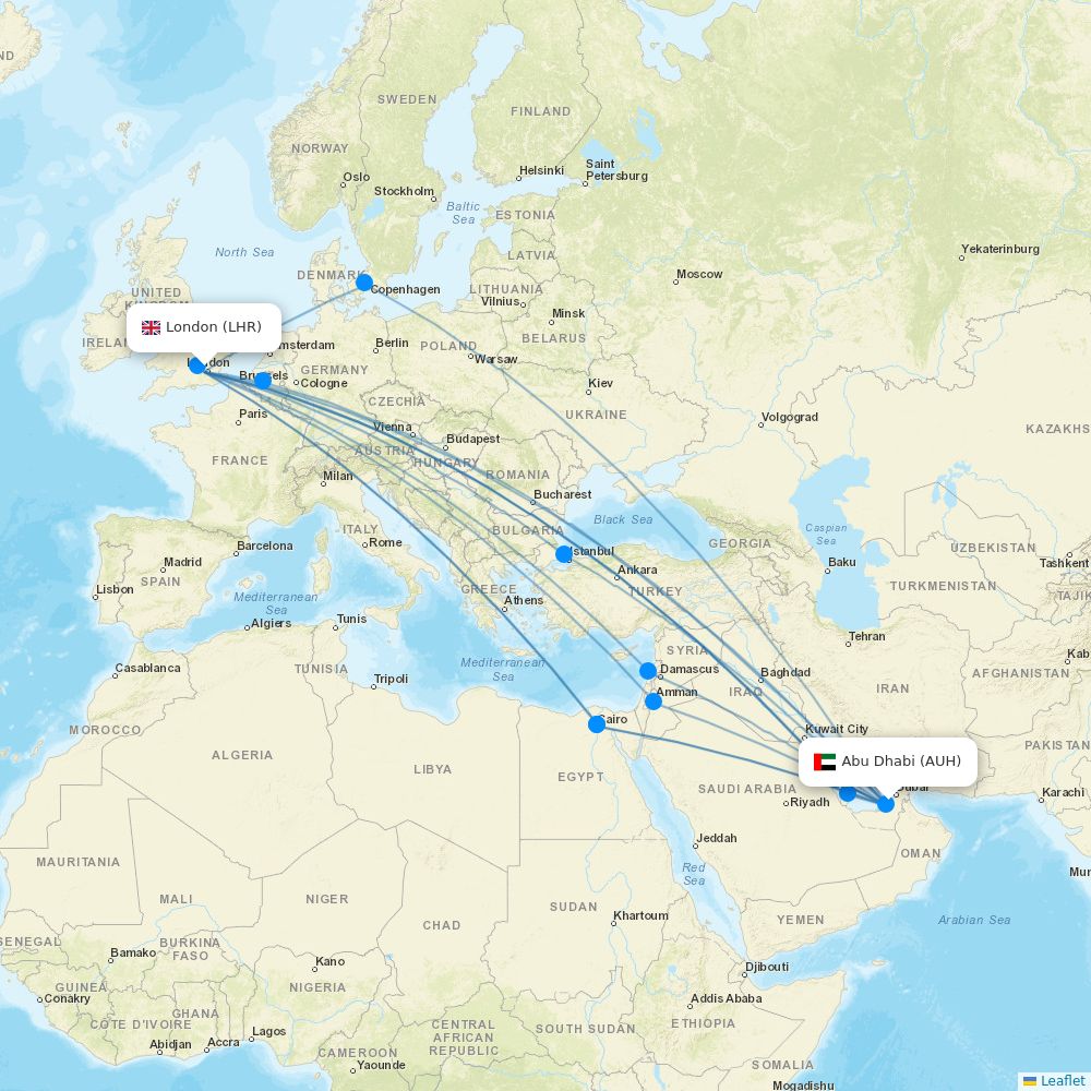 Etihad Airways routes 2025 – map with all flights - Flight Routes