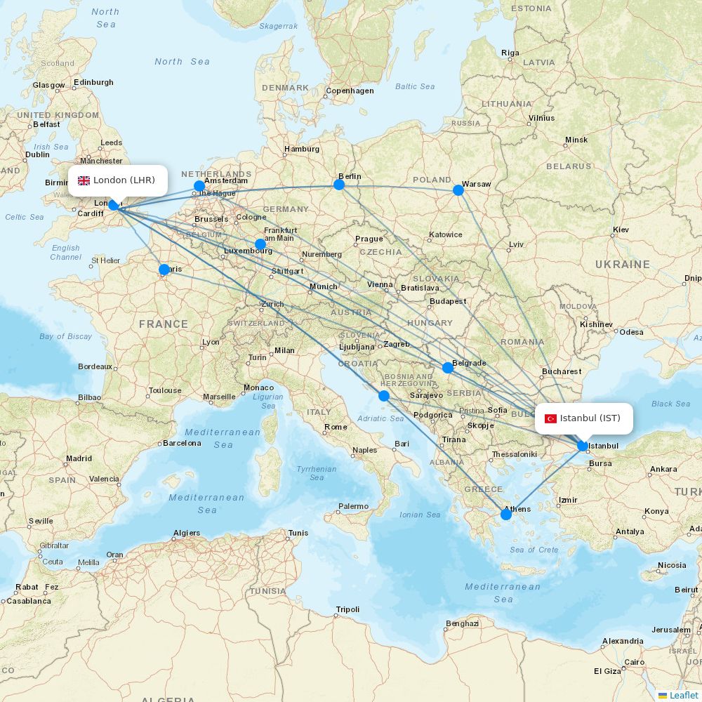 Turkish Airlines routes 2026 – map with all flights - Flight Routes