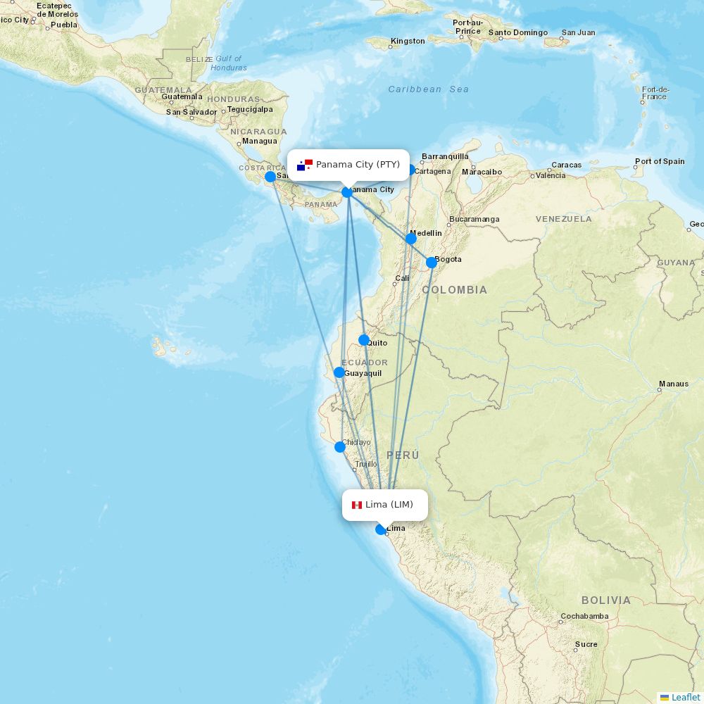 Copa Airlines routes 2025 – map with all flights - Flight Routes