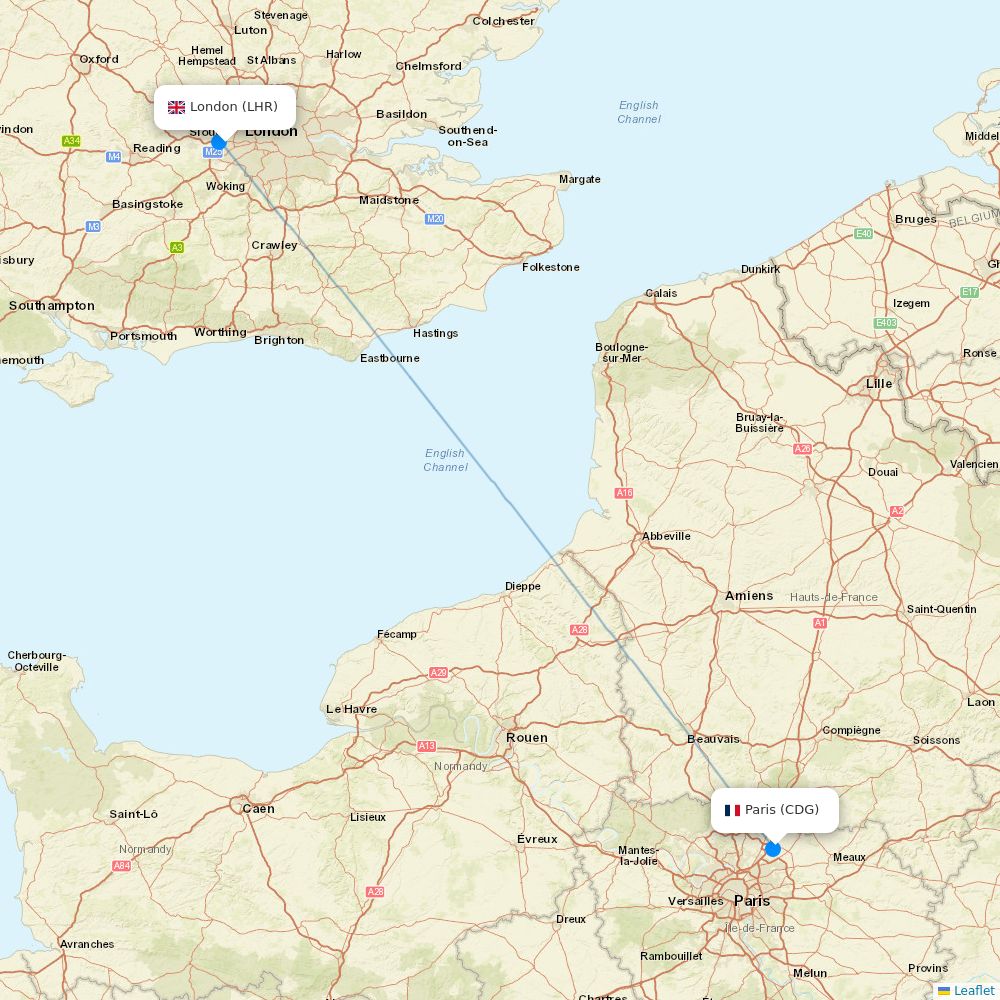Air France routes 2025 – map with all flights - Flight Routes