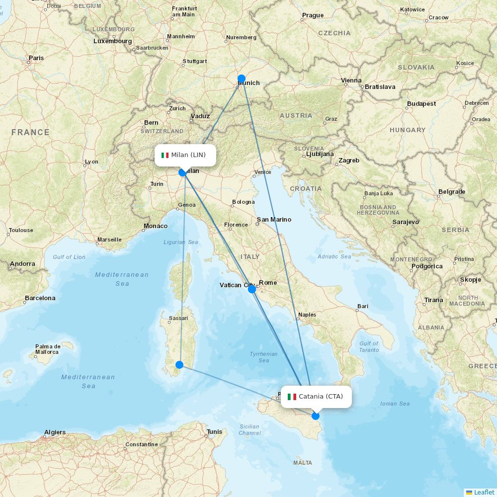 ITA Airways routes 2025 – map with all flights - Flight Routes