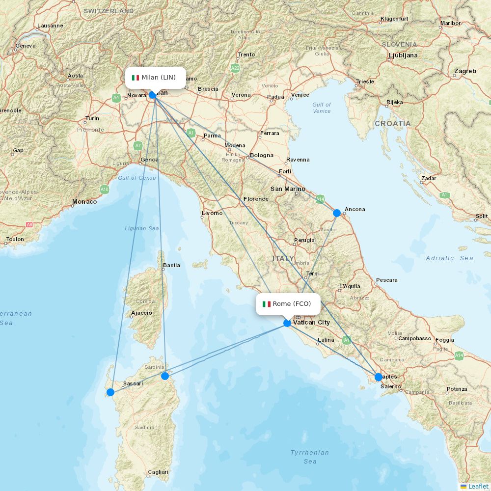 ITA Airways routes 2025 – map with all flights - Flight Routes
