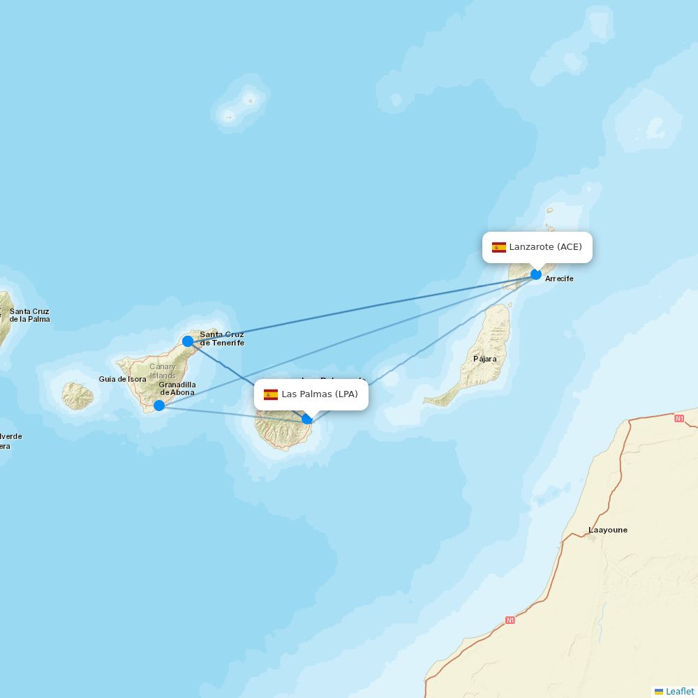 Binter Canarias routes 2025 – map with all flights - Flight Routes