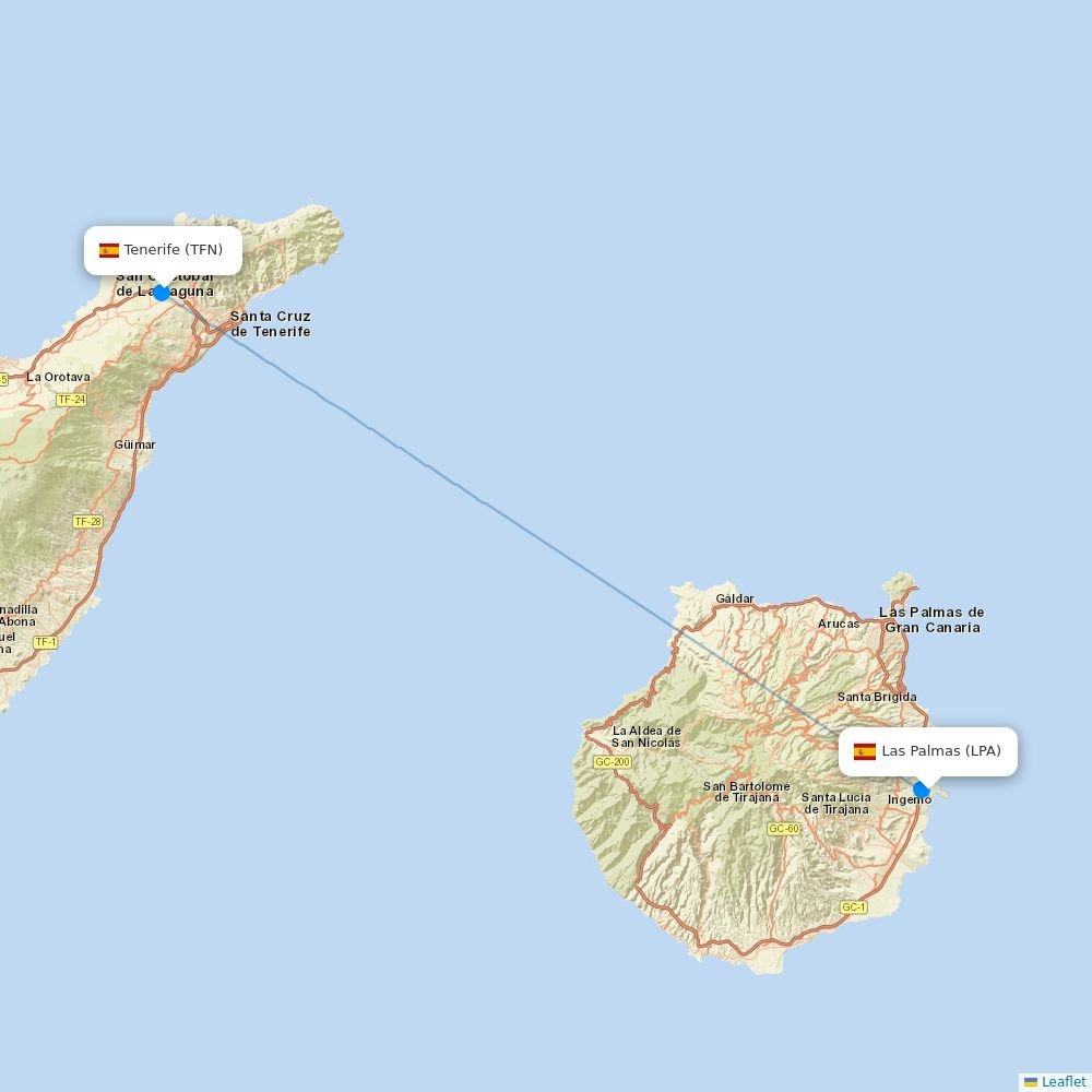 Binter Canarias routes 2025 – map with all flights - Flight Routes