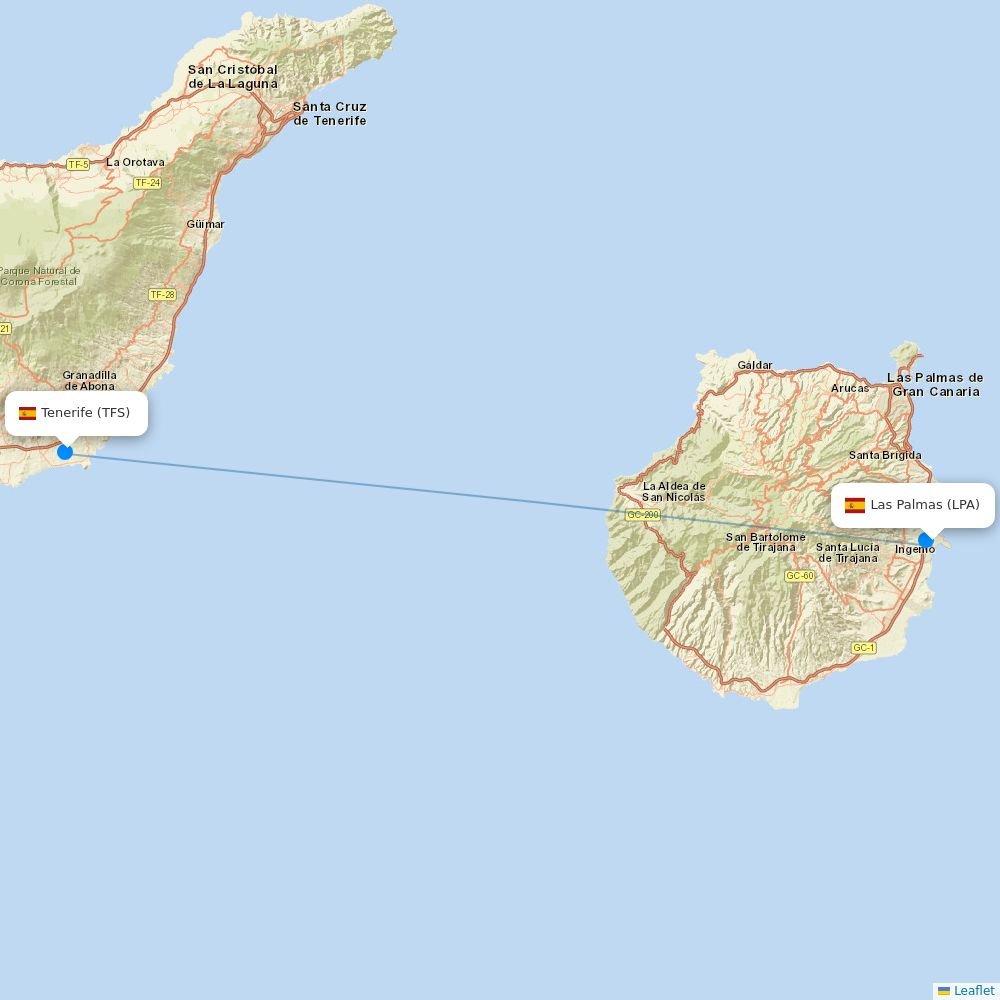 Binter Canarias routes 2025 – map with all flights - Flight Routes