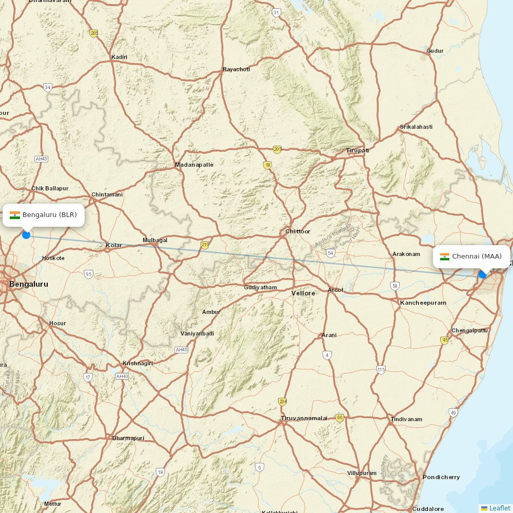 IndiGo routes 2025 – interactive map with all flights - Flight Routes