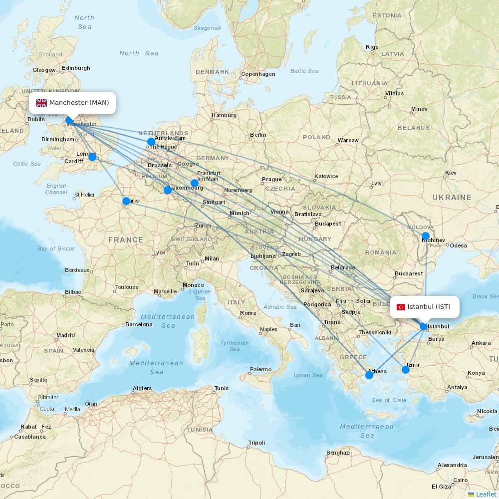 Turkish Airlines routes 2025 – map with all flights - Flight Routes