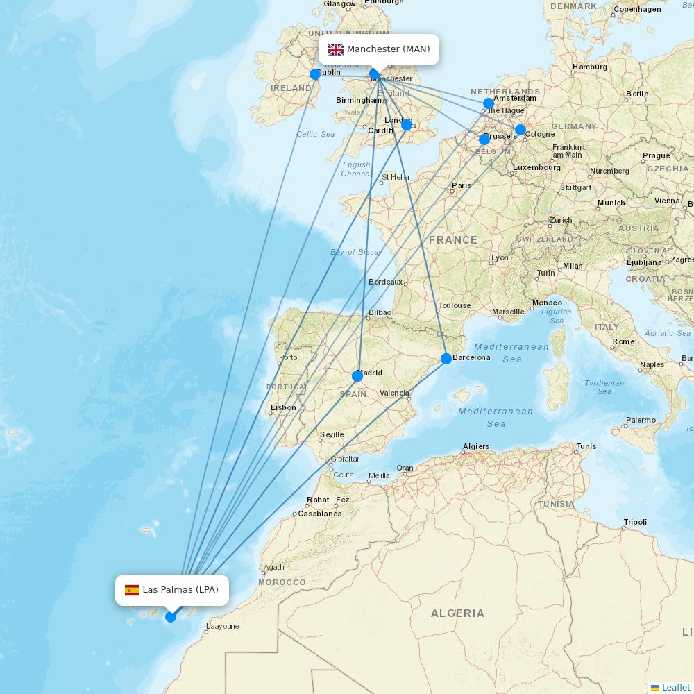 Jet2 routes 2025 – interactive map with all flights - Flight Routes