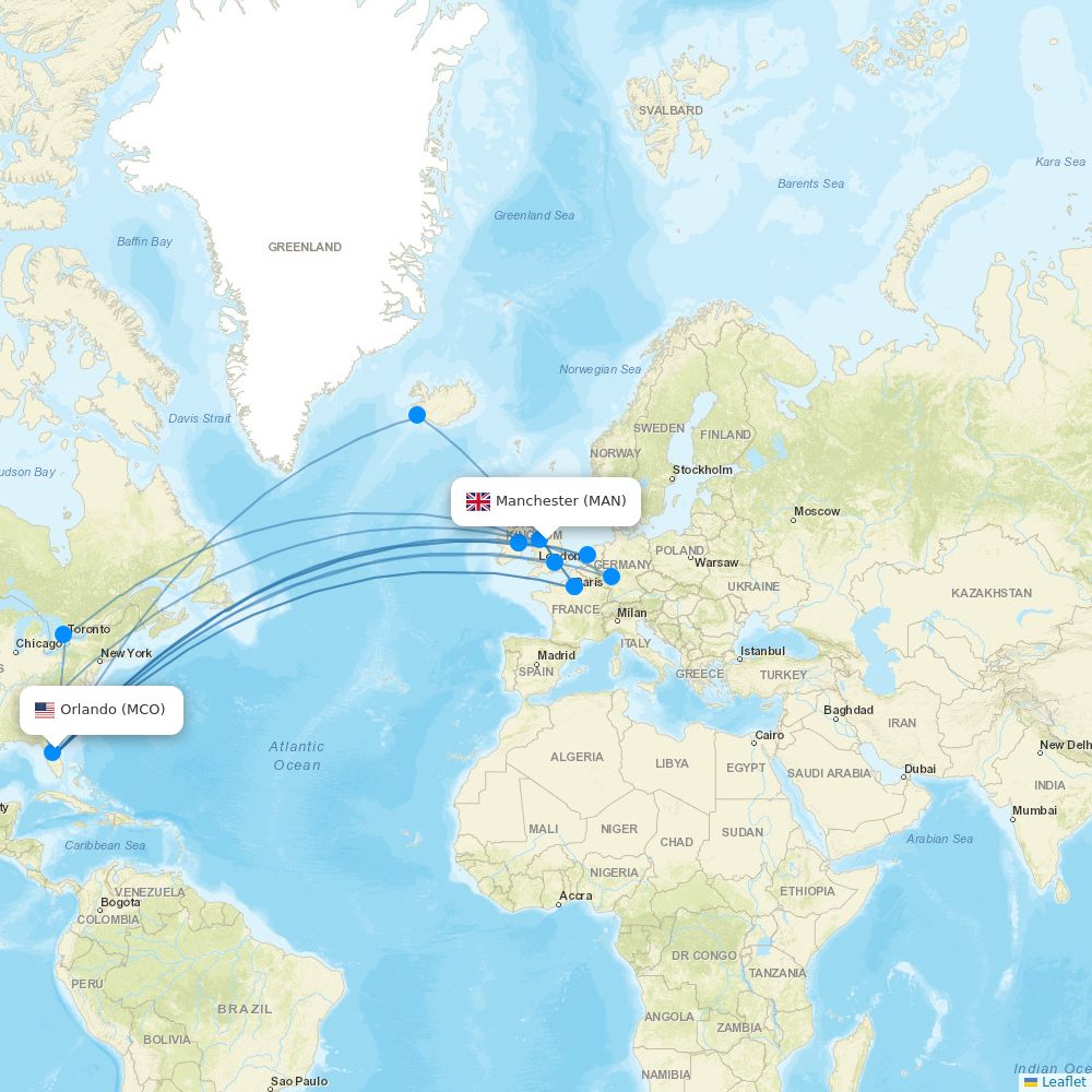 Virgin Atlantic routes 2026 – map with all flights - Flight Routes