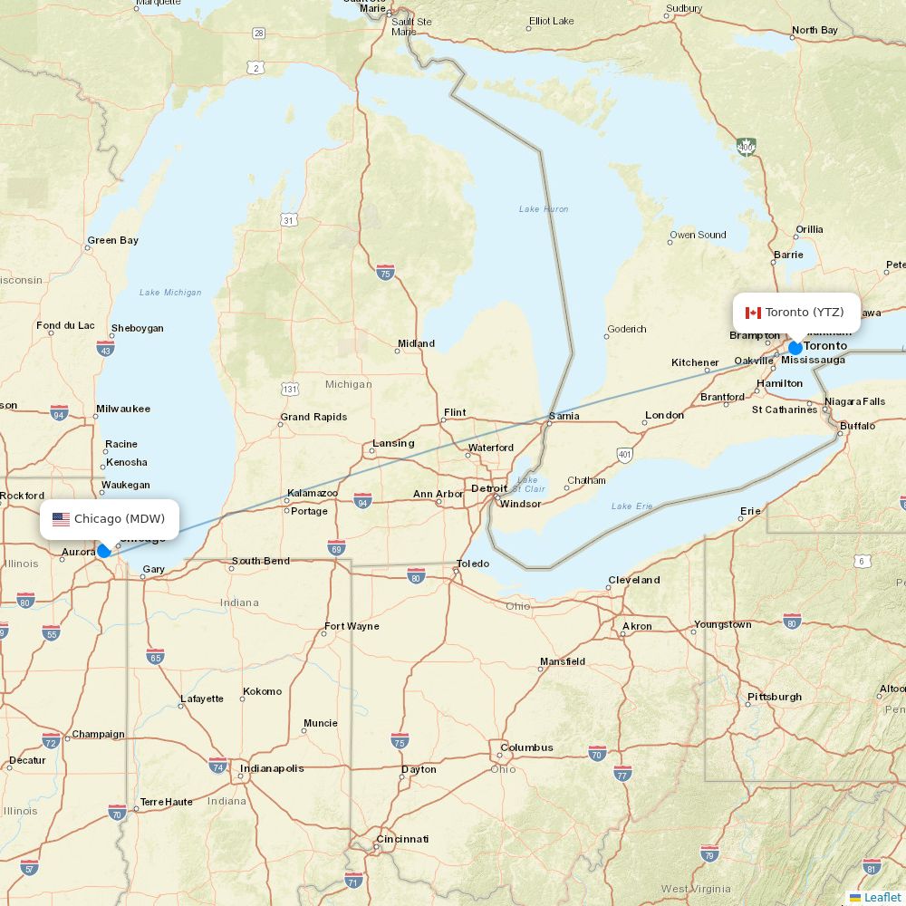 Porter Airlines routes 2025 – map with all flights - Flight Routes