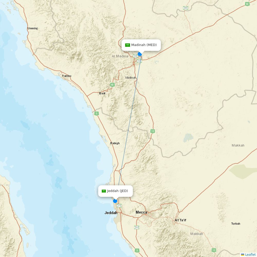 Saudia routes 2025 – interactive map with all flights - Flight Routes