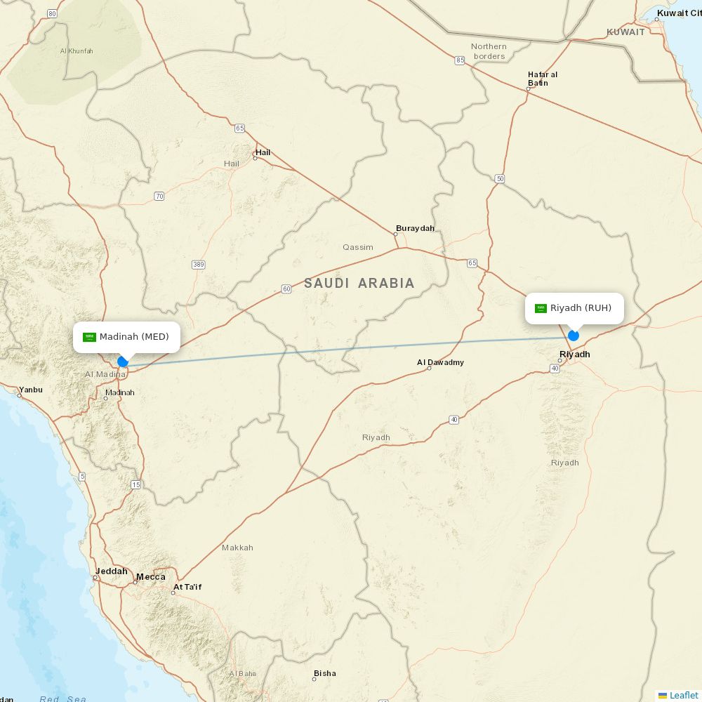 Saudia routes 2025 – interactive map with all flights - Flight Routes