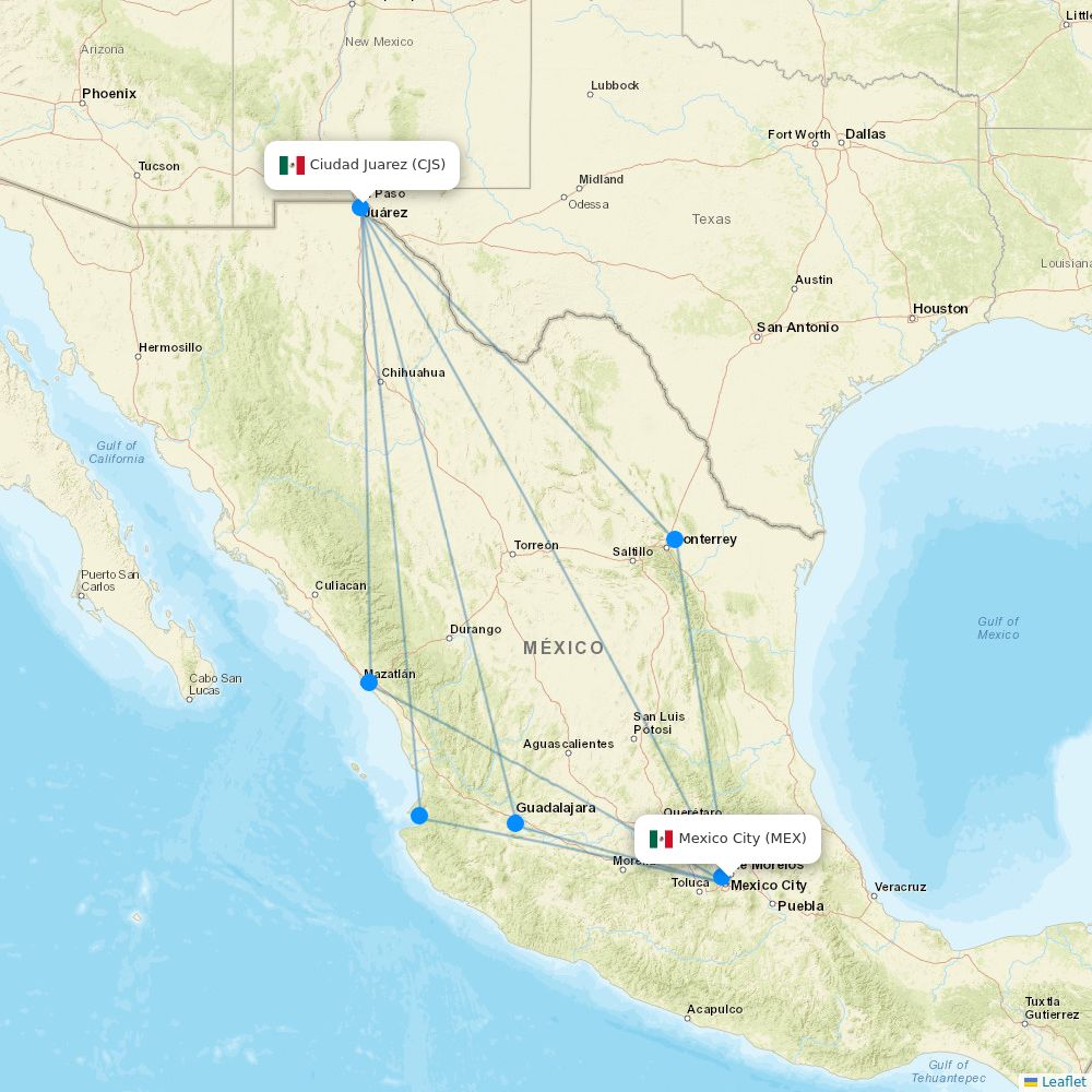 Aeromexico routes 2025 – interactive map with all flights - Flight Routes