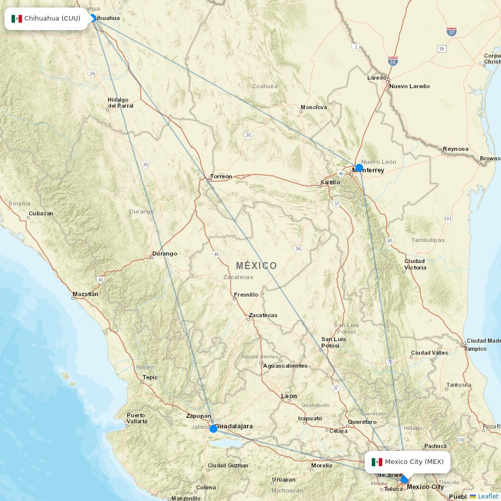 Aeromexico routes 2025 – interactive map with all flights - Flight Routes