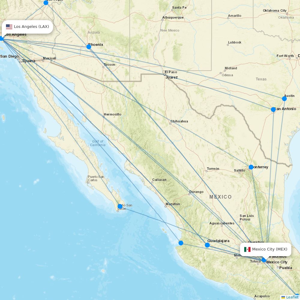 Aeromexico routes 2025 – interactive map with all flights - Flight Routes