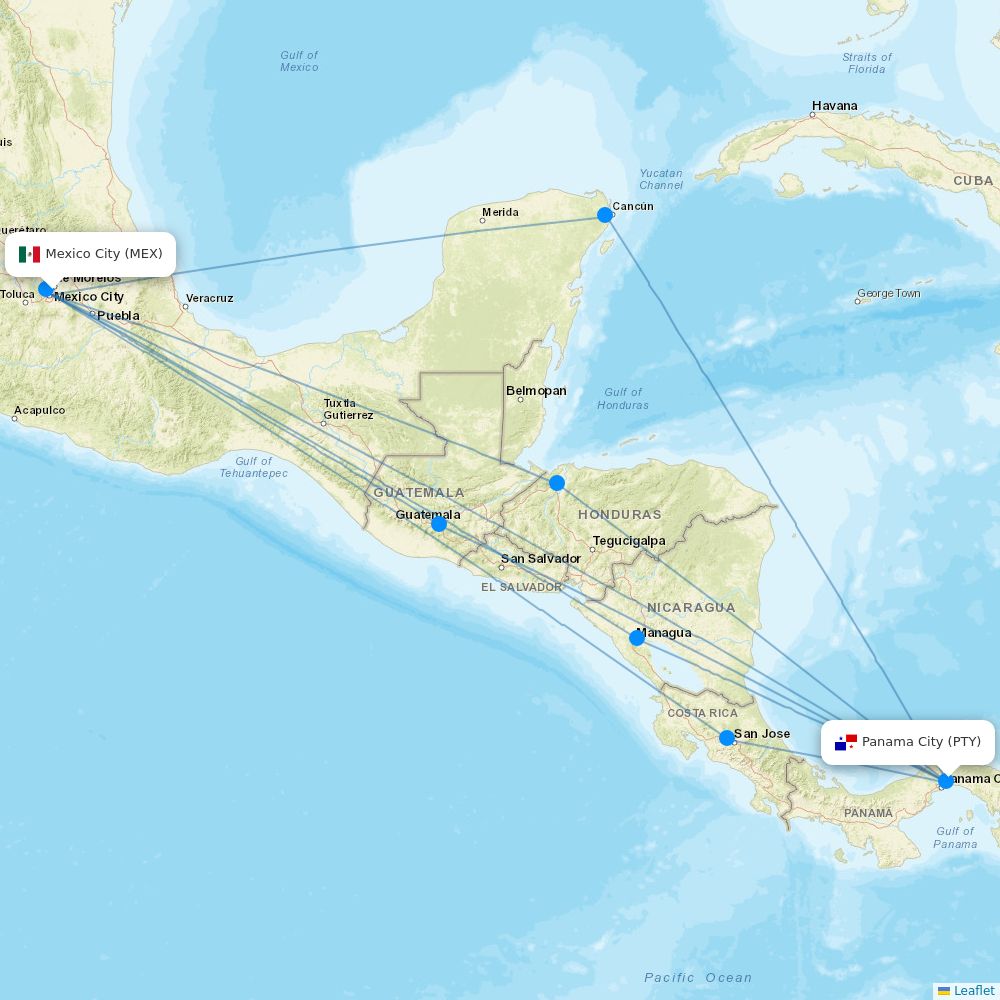 Copa Airlines routes 2025 – map with all flights - Flight Routes