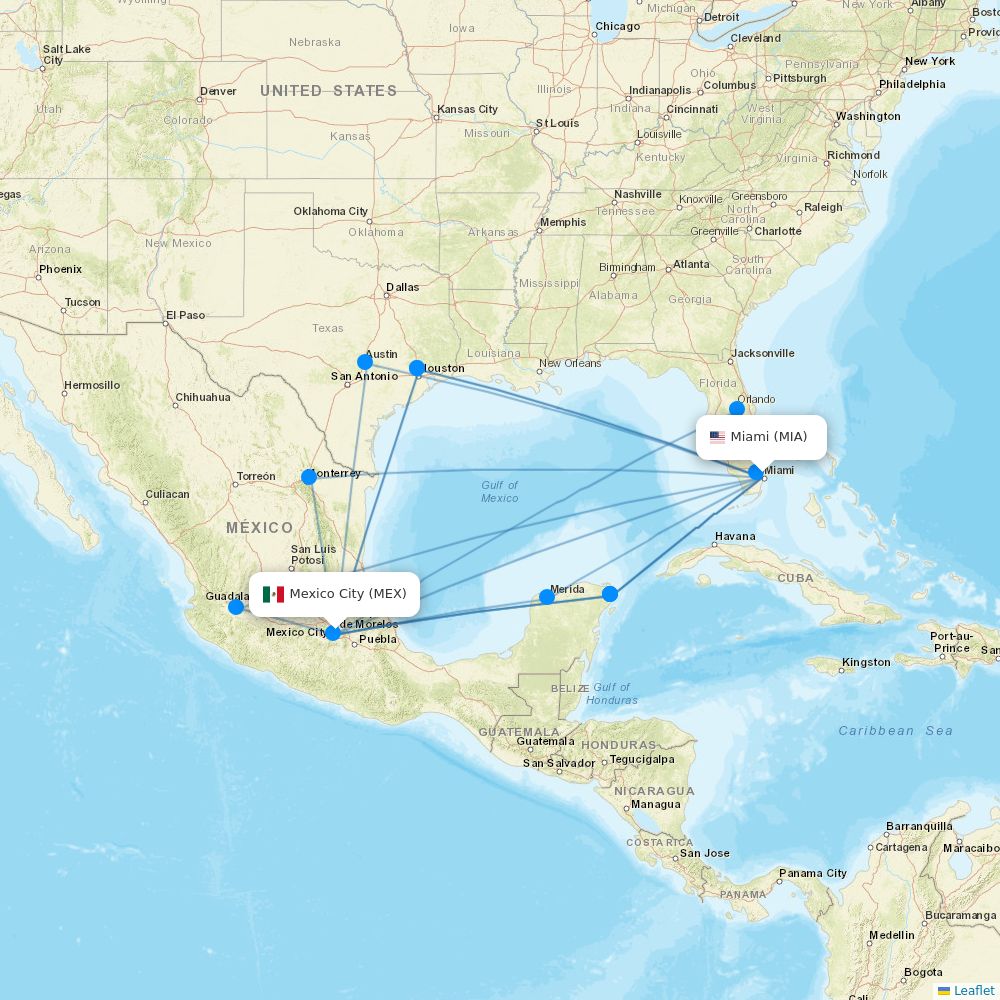 Aeromexico routes 2025 – interactive map with all flights - Flight Routes