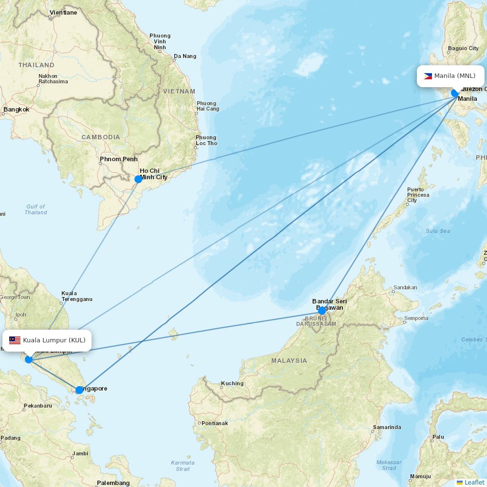 Philippines AirAsia routes 2026 – map with all flights - Flight Routes