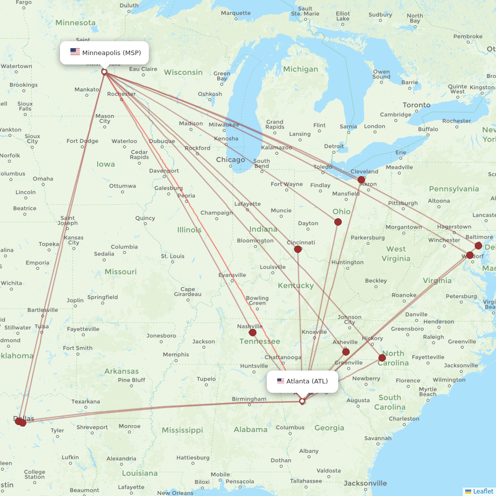 Delta Air Lines routes 2026 – map with all flights - Flight Routes