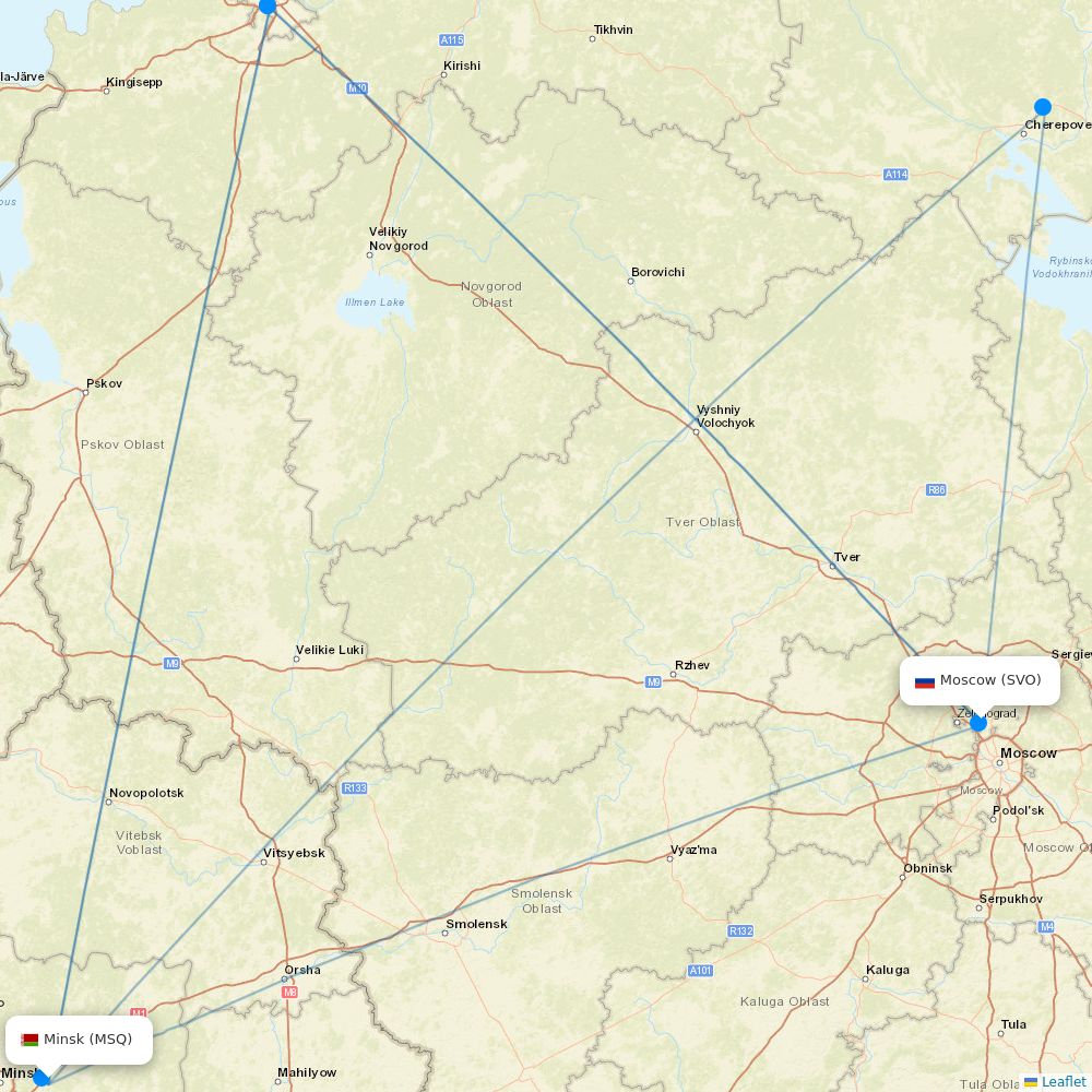 Aeroflot – airline info and interactive route map - Flight Routes
