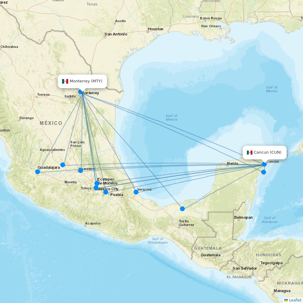 Viva Aerobus routes 2025 – map with all flights - Flight Routes