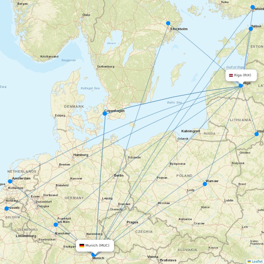 Air Baltic routes 2025 – interactive map with all flights - Flight Routes