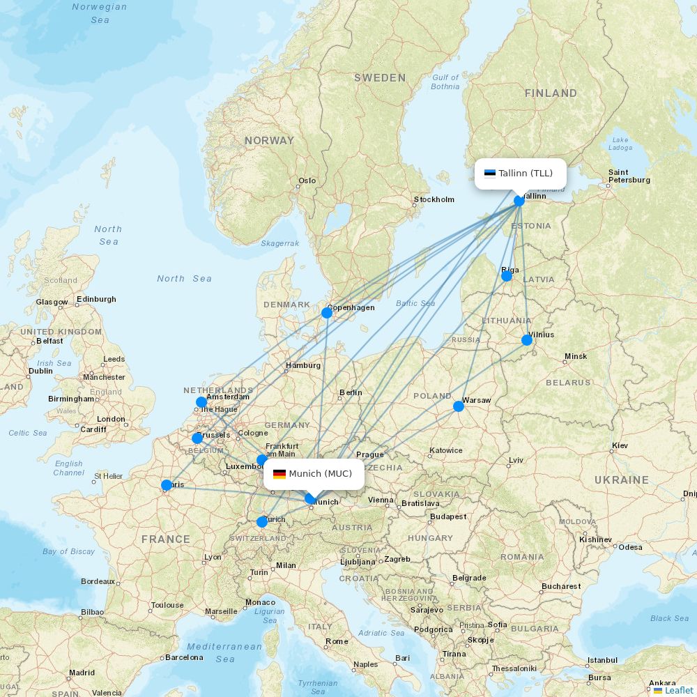 Air Baltic routes 2025 – interactive map with all flights - Flight Routes